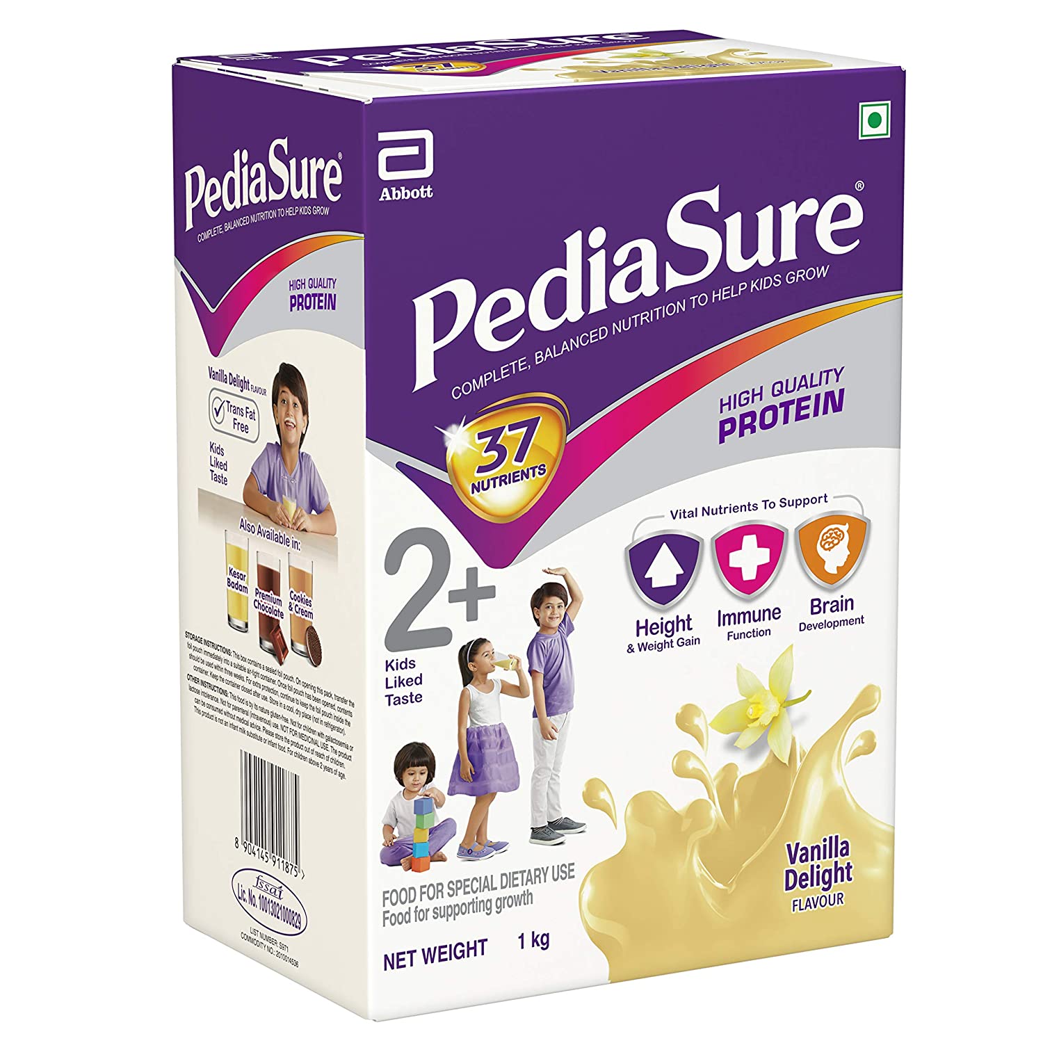 PositraRx: Your Local Online Pharmacy: PEDIASURE 2+VANILLA FLAVOUR 1 KG