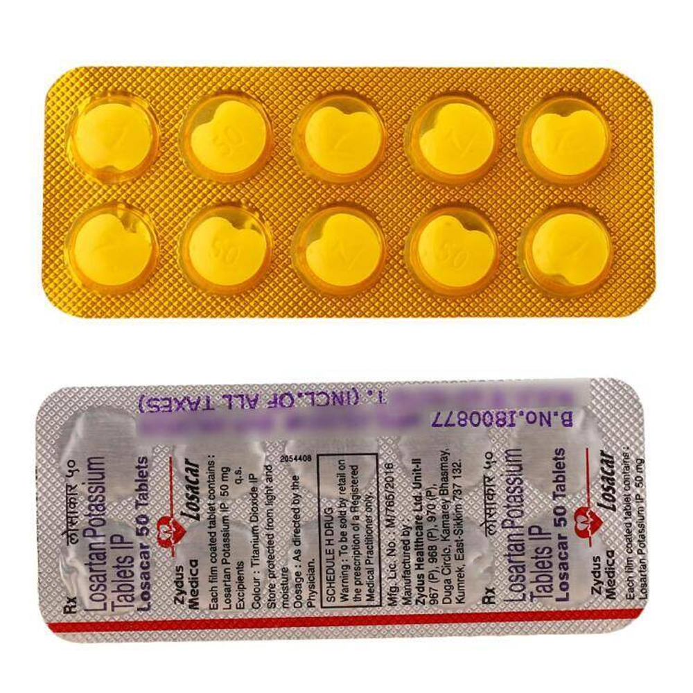 LOSACAR 50 MG TABLET | PositraRx: Your Local Online Pharmacy